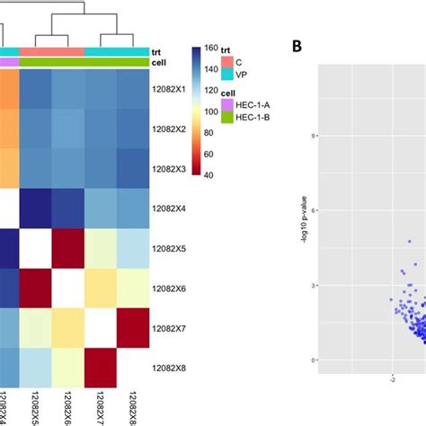 Gene Expression Modulated By Vp A Expression Heat Map Of