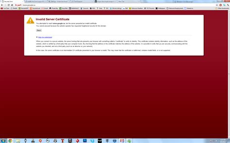 Invalid Server Certificate Rtechsupport