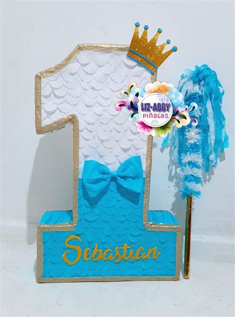 Piñata Número 1 Para Bautizo By Liz Abby Piñatas Piñata De Rapunzel