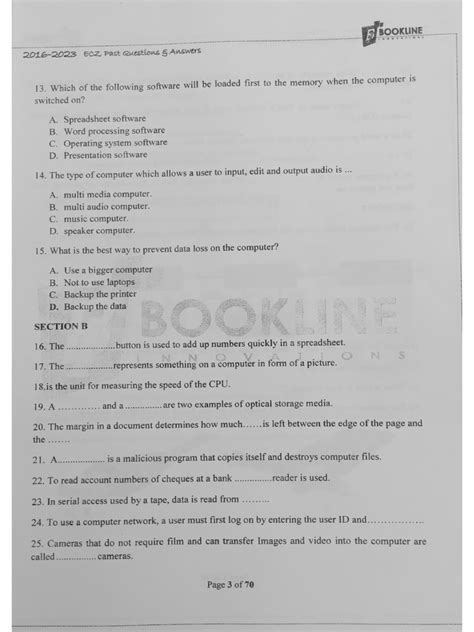 Computer 8 9 Past Papers Revision Kit Pdf