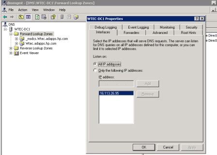 Configuring DNS Server Properties