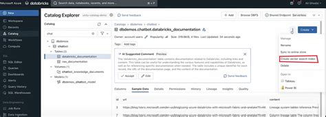 how to enable create vector search index button databricks