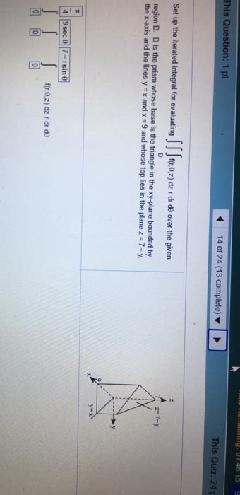 Solved Set Up The Iterated Integral For Evaluating Triple Chegg