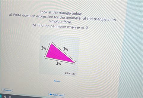 solved look at the triangle below a write down an expression for the