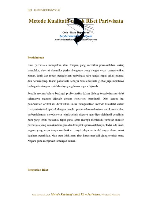Contoh Skripsi Penelitian Kualitatif Deskriptif Contoh Resource