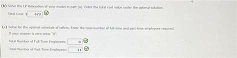 Solved After Reviewing The Solution To Part C The Bank
