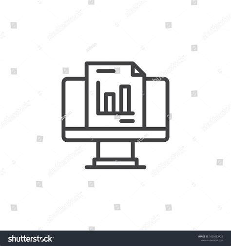 Progress Graph Statistics Outline Icon Linear Stock Vector Royalty Free 1069563425 Shutterstock
