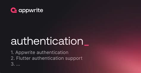 Authentication Threads Appwrite