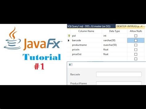 Javafx And Sql Server Tutorials Add Data Into Database Youtube