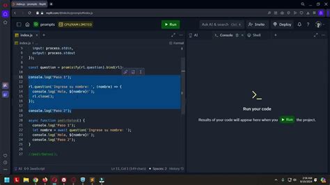 Capturar Datos Del Usuario Con Node Js Sin Callbacks Readline Con