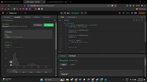Dhananjay Pant On Linkedin 100daysofcode Leetcode Day8 Validanagram Dividearray