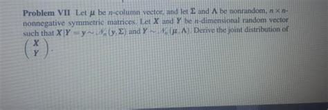 Problem Vii Let U Be N Column Vector And Let I And