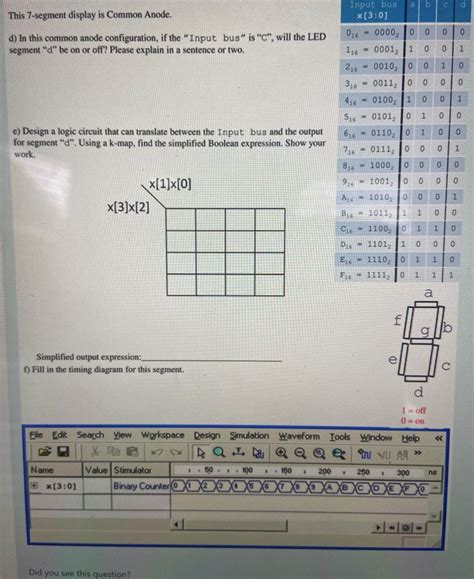 Solved This Segment Display Is Common Anode D In This Chegg