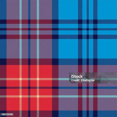 타탄 체크 격자 무늬 패턴 질감 담요 던지기 이불 커버 또는 기타 현대적인 가을 또는 겨울 패브릭 디자인을위한 진한 파란색 빨간