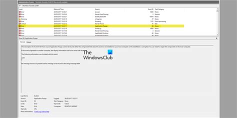 Event Id 56 Application Popup Error In Windows 1110