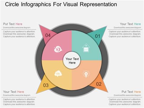 Circle Infographics For Visual Representation Powerpoint Template