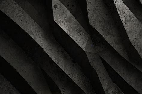Dark Gray Geometric Abstract Background With Black White Gradient And D Effect Premium Ai
