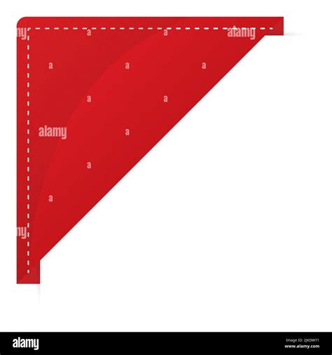 Red Blank Triangle Paper Label Or Corner Element On White Background Stock Vector Image Art