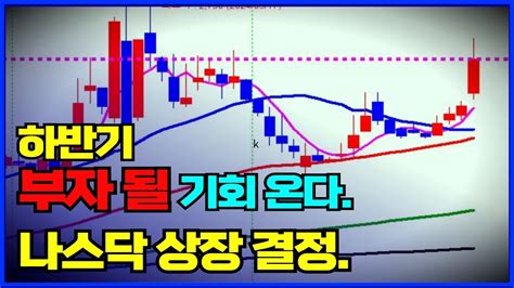 주도주 하반기 부자 될 기회 온다나스닥 상장 결정 Youtube