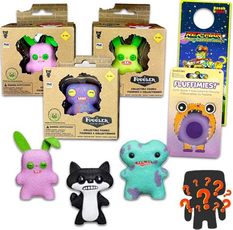 Fuggler Mini Figurines Set Bundle With 3 Funny Ugly