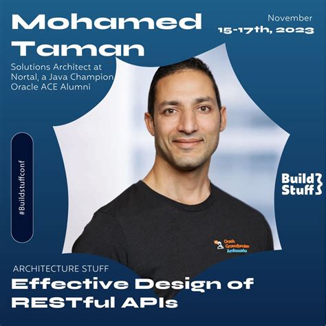 mohamed taman on linkedin 🎙 i am thrilled to share that i will be speaking at build stuff