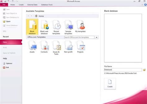 Exploring The Access 2010 Interface Database Journal