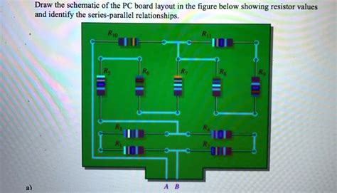 Solved Draw The Schematic Of The Pc Board Layout In The Figure Below