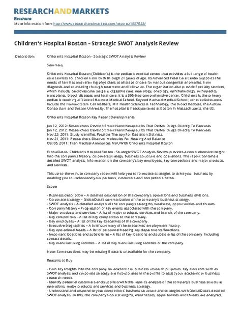 Hospital Swot Analysis Template Pdfsimpli