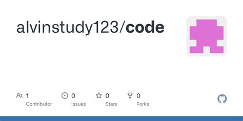 Github Alvinstudy Code