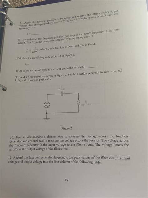 Solved EXPERIMENT FILTER CIRCUITS Objectives To Be Chegg