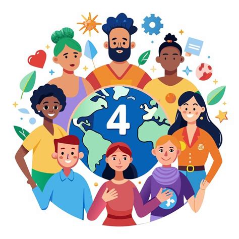 Celebrating Diversity And Unity Illustration Of Happy Diverse Individuals Premium Ai Generated