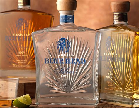 Blue Head Tequila Packaging Logo And Bottle Design Behance