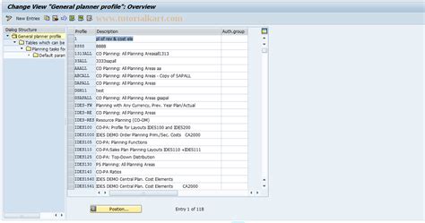 glpladm sap tcode fi sl planner profile maintenance