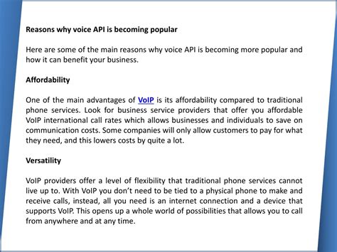 ppt why are voip calling api technology becoming more popular