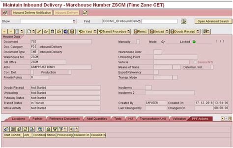 falta definición de acción scwm prd in unload list print en acciones