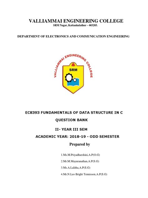 Ec8393 Fundamentals Of Data Structure In C Pdf C Programming