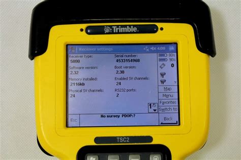 Trimble TSC Data Collector Screen Precision Geosystems Inc