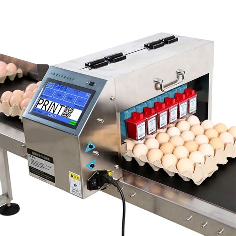 6 Heads Egg Printing Machine Durable Inkjet Egg Code Printer