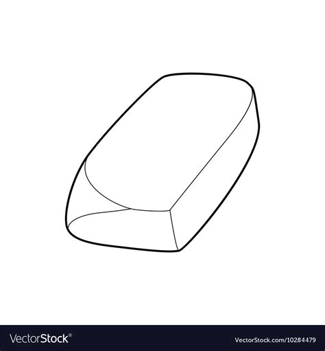 Eraser Icon Outline Style Royalty Free Vector Image