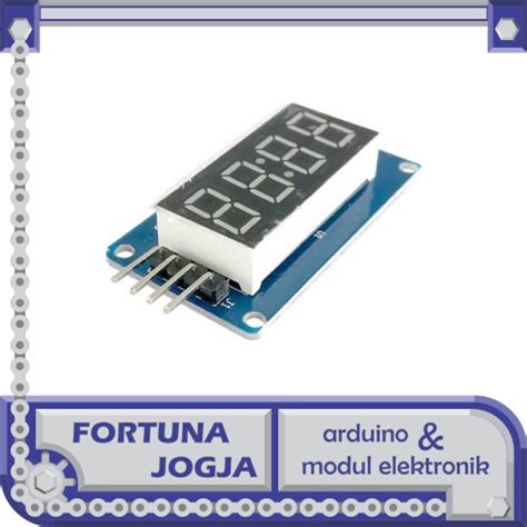 jual 4 bits digital tube led display module with clock display tm1637