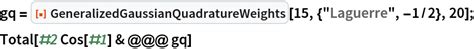 Generalizedgaussianquadratureweights Wolfram Function Repository