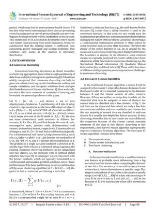 Two Layer K Means Based Consensus Clustering For Rural Health