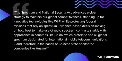 Statement Wififorward Statement On The Spectrum And National Security Act Wififorward