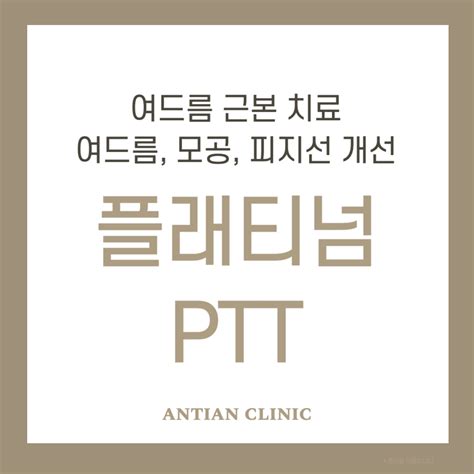 여드름피지 플래티넘 Ptt 할인 가격 후기 전후 효과 정보 By 안티안의원 여신티켓 국내 1등 피부과 성형외과 플랫폼