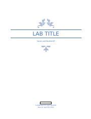 Beam Deflection Lab Report Docx LAB TITLE Name And Babe ID Conducted On April