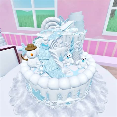 Roblox Cake Off Winter Snowfall Theme ️⛄️ Roblox Cake Cake Games