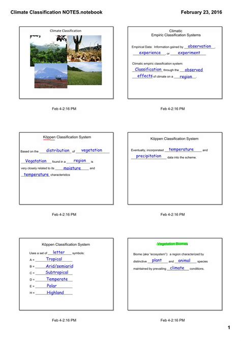 pdf climate classification notes notebook unatego classification