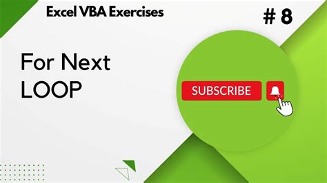 28 For Next Loop In Vba Youtube