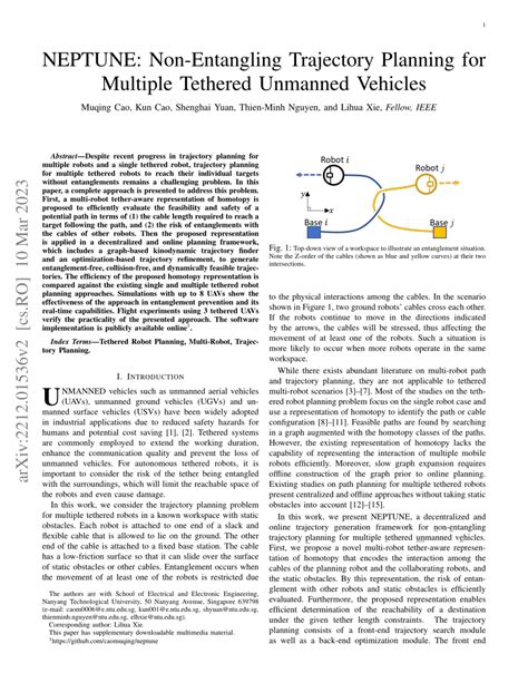 Pdf Neptune Non Entangling Planning For Multiple Tethered Unmanned