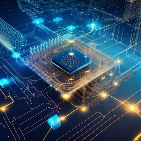 premium ai image abstract image of interconnected quantum computing